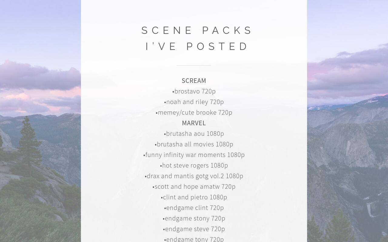 scene packs
